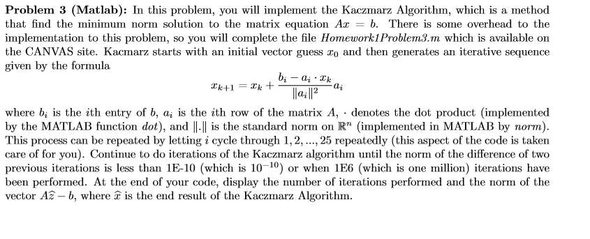 Problem 3 (Matlab): In this problem, you will | Chegg.com