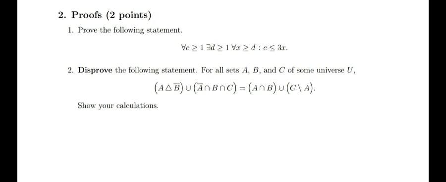 Solved 2. Proofs (2 points) 1. Prove the following | Chegg.com