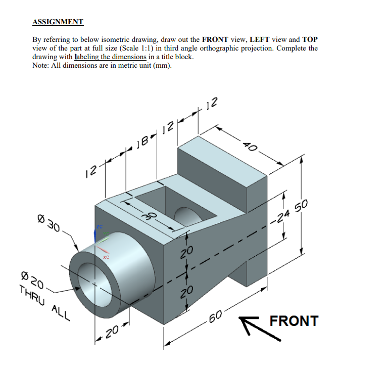 Solved By referring to below isometric drawing, draw out the | Chegg.com