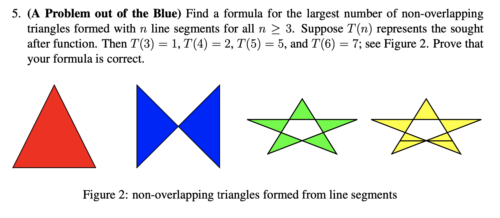 Solved Find a formula for the largest number of | Chegg.com