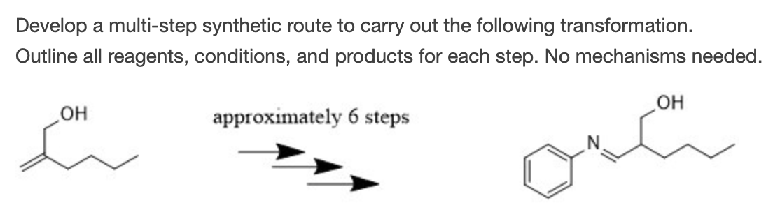 Solved Develop a multi-step synthetic route to carry out the | Chegg.com