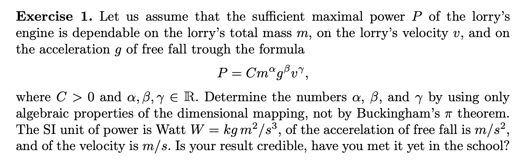Solved Exercise 1. Let us assume that the sufficient maximal | Chegg.com