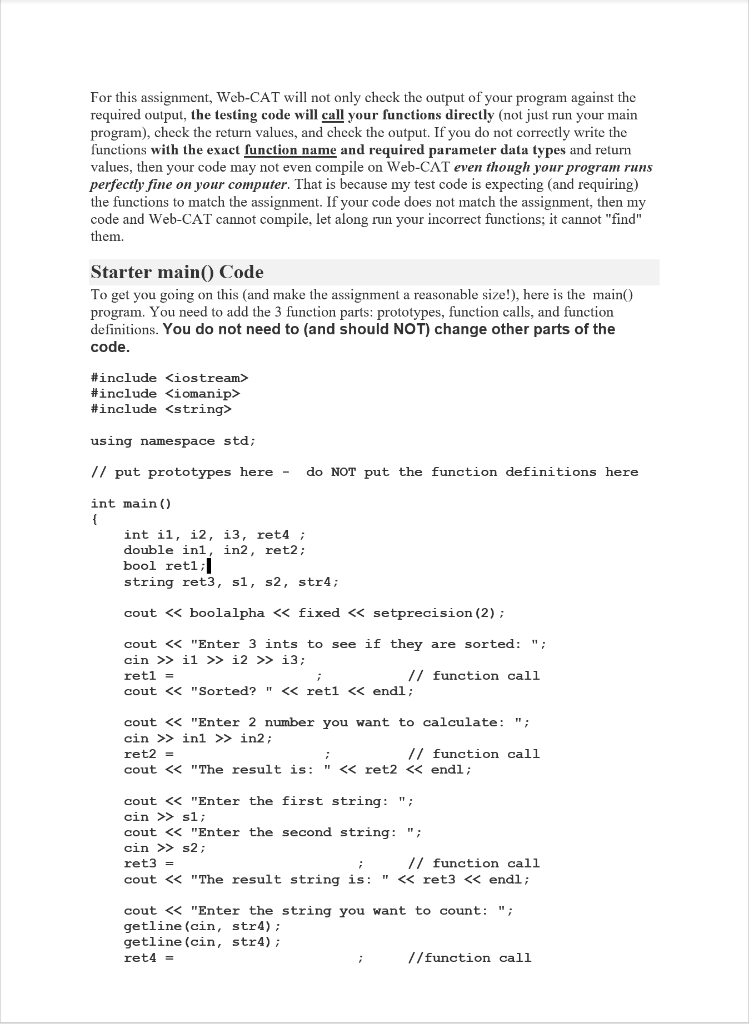 Solved Homework 8 -Functions #1 Passing by Value Goal In | Chegg.com