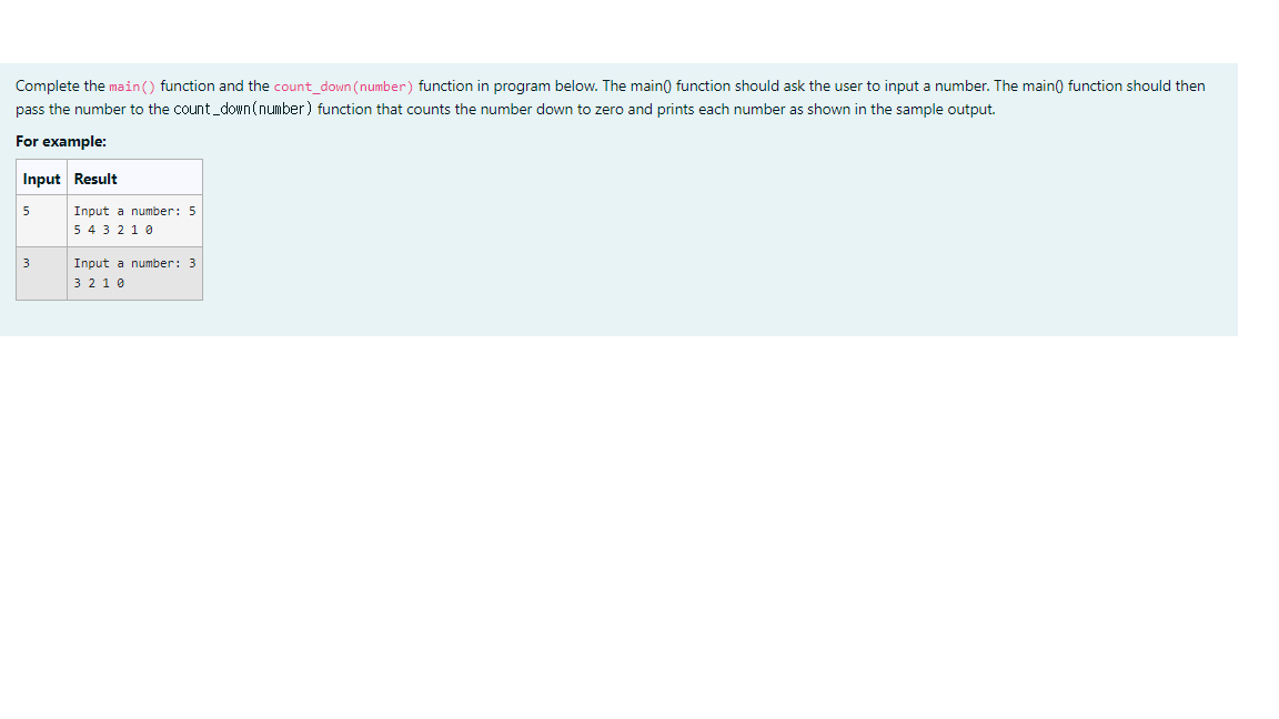 Solved Complete the main() function and the | Chegg.com