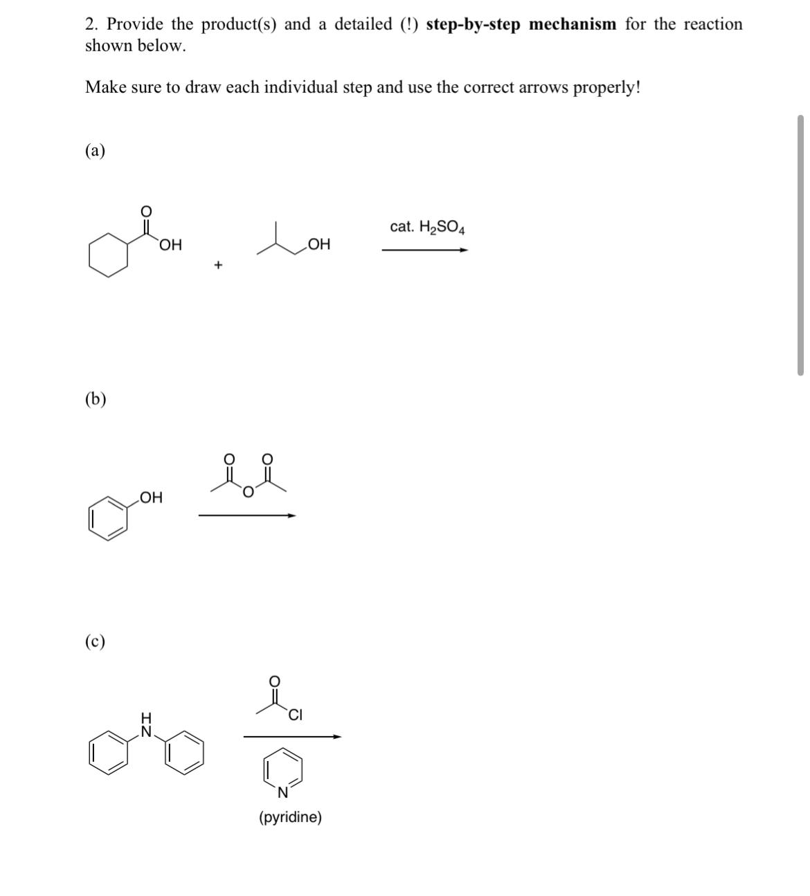Solved 2. Provide the product(s) and a detailed (!) | Chegg.com