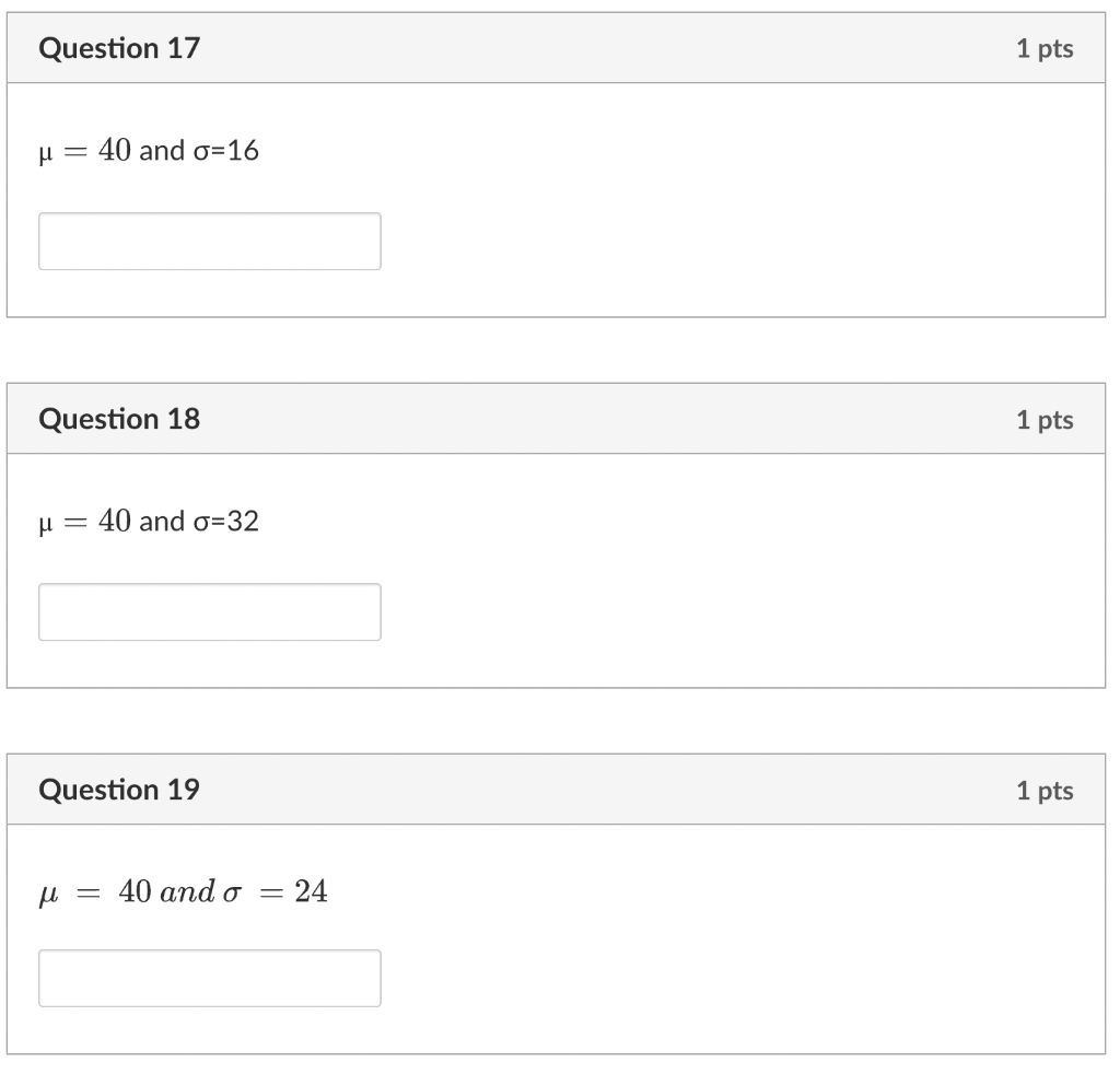 Solved (Questions 15-19) Find the X value corresponding to | Chegg.com