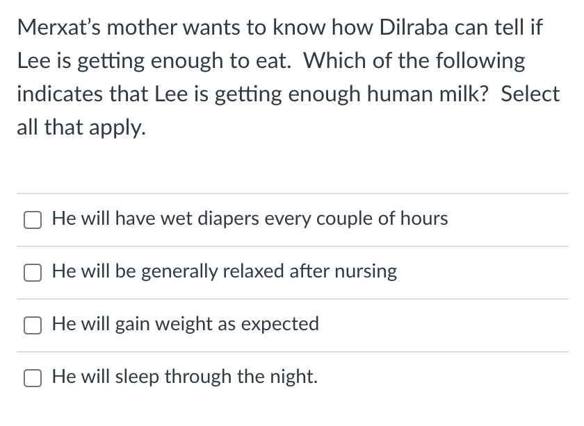 Solved Case Study 4, Part 2 Dilraba and Merxat have welcomed | Chegg.com