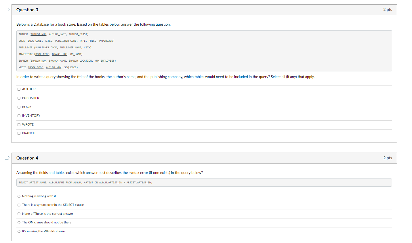 Solved Assuming the tables and fields shown in the queries | Chegg.com