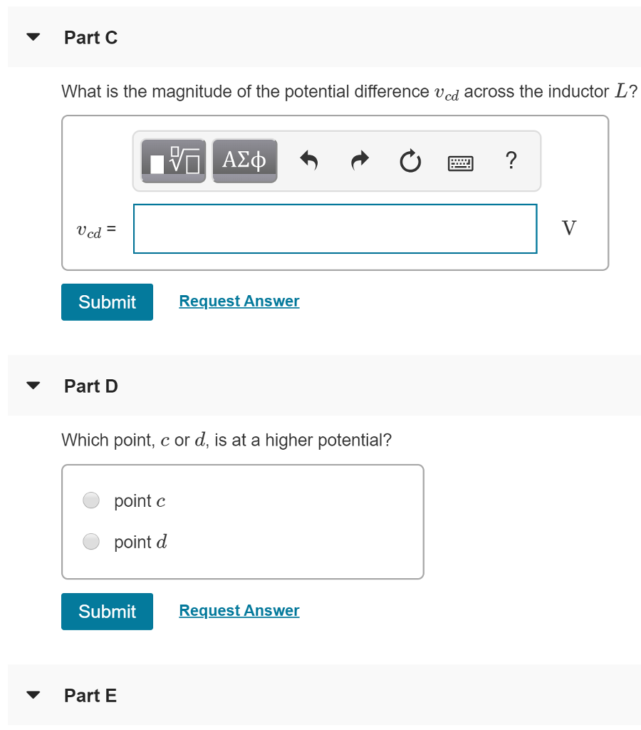 Solved Part A Constants Just after the switch is closed, | Chegg.com