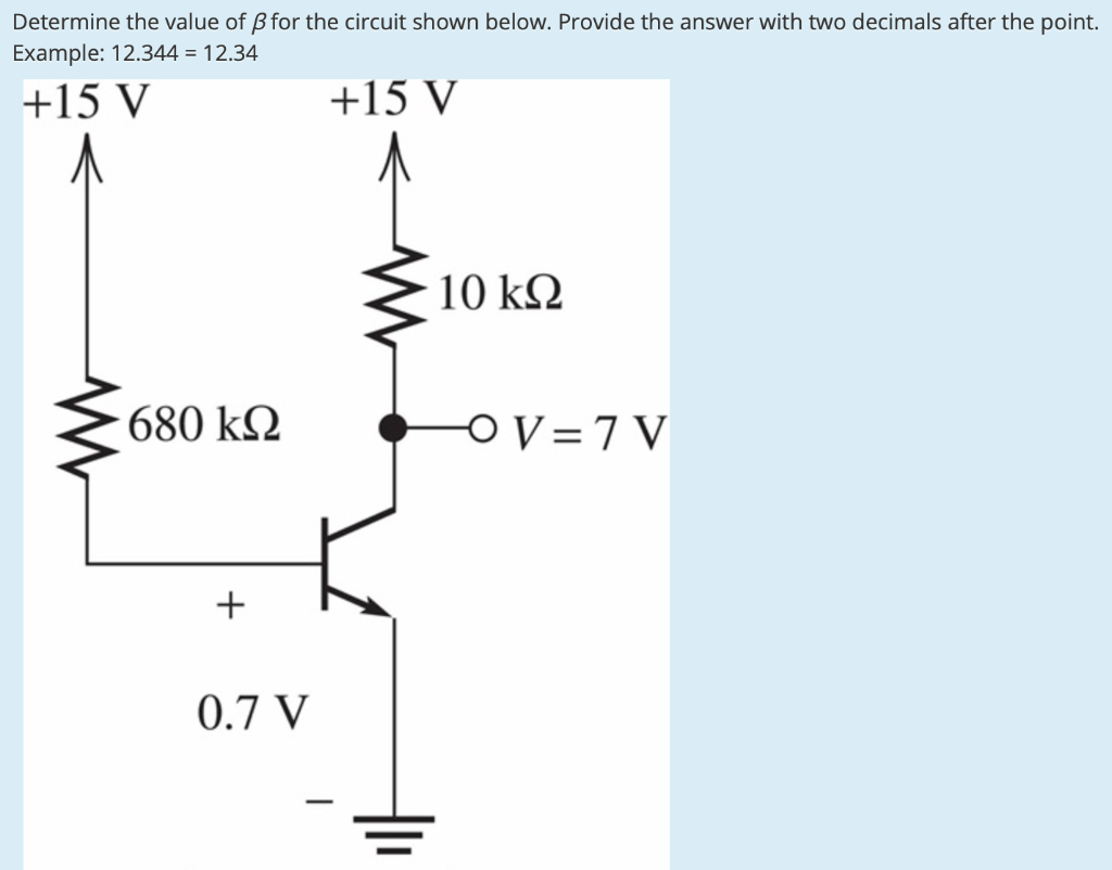 Solved Determine the value of B for the circuit shown below. | Chegg.com