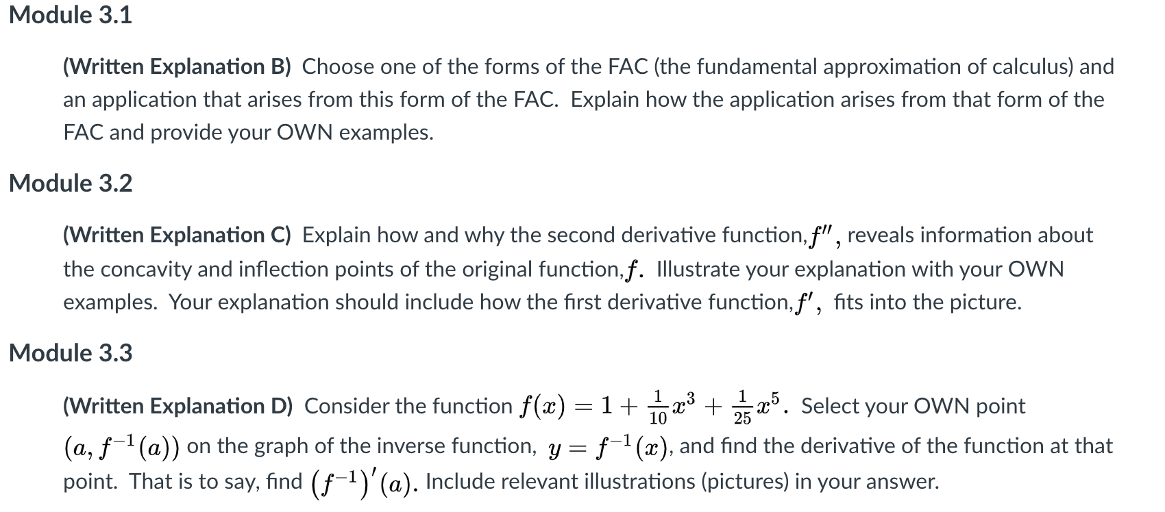 Solved Module 3.1 (Written Explanation B) Choose one of the | Chegg.com