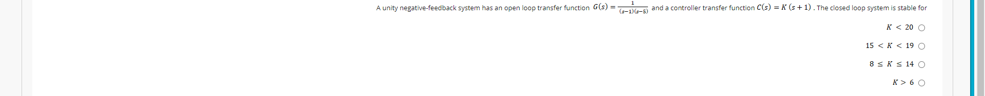 Solved A unity negative feedback system has an open loop | Chegg.com