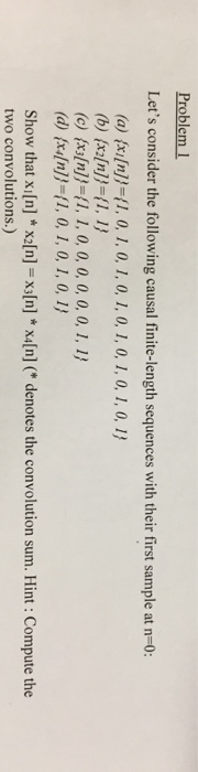 Solved Let's consider the following causal finite-length | Chegg.com