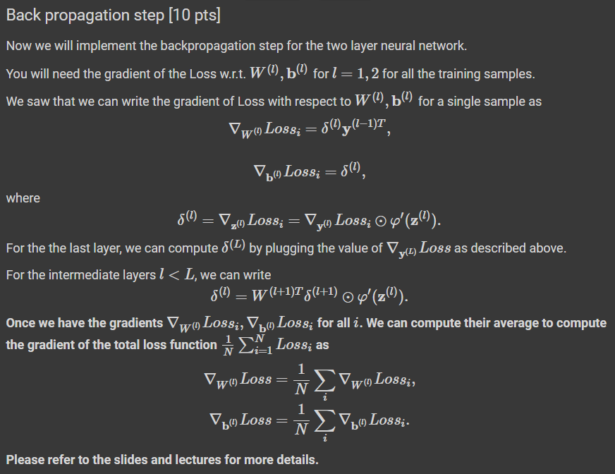 Solved Now We Will Implement The Backpropagation Step For
