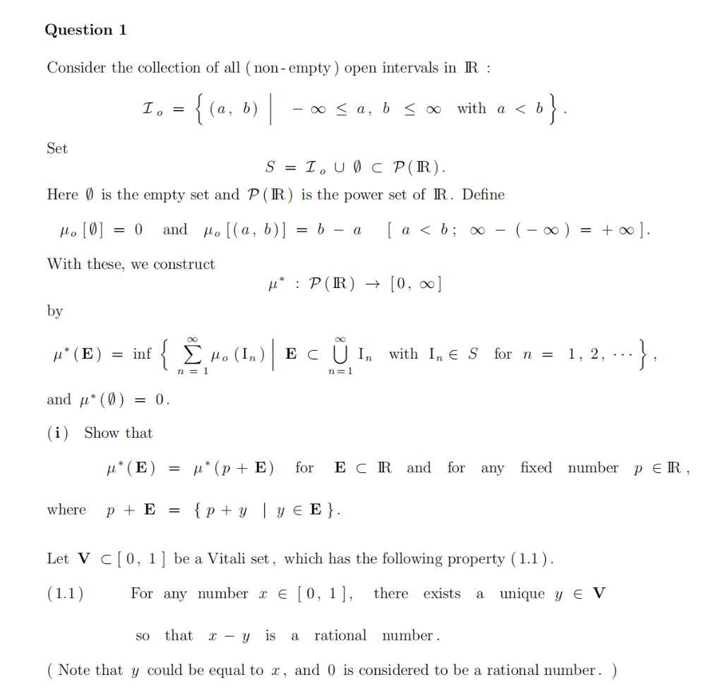 Consider the collection of all (non-empty) open | Chegg.com