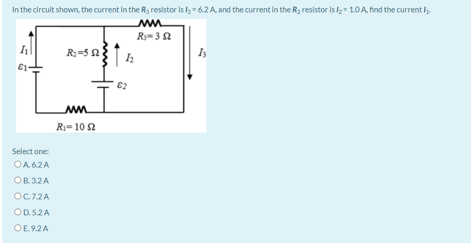 Solved In the circuit shown, the current in the R3 resistor | Chegg.com