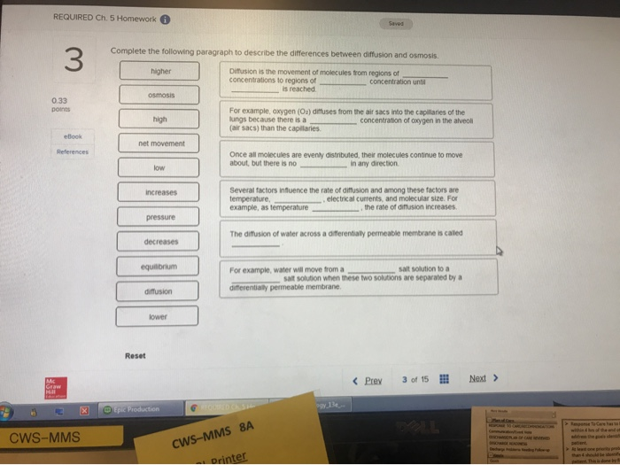 Solved complete the following paragraph to desribe the | Chegg.com