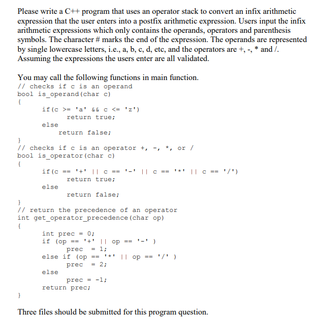 Solved 2. [30 marks] (Stack Application Infix to Postfix | Chegg.com