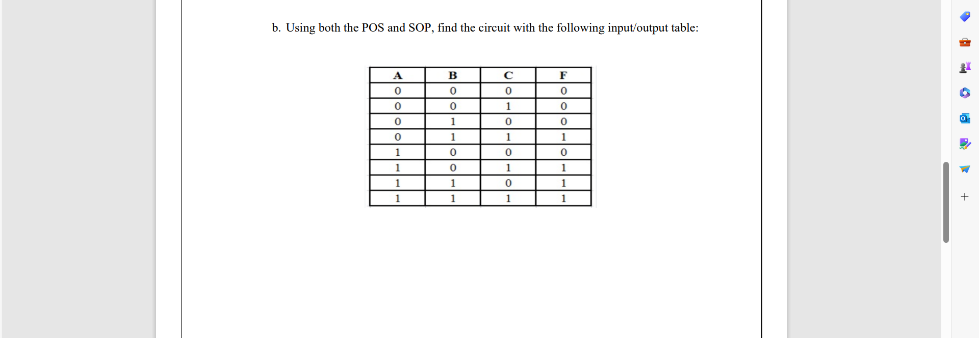 Solved b. Using both the POS and SOP, find the circuit with | Chegg.com