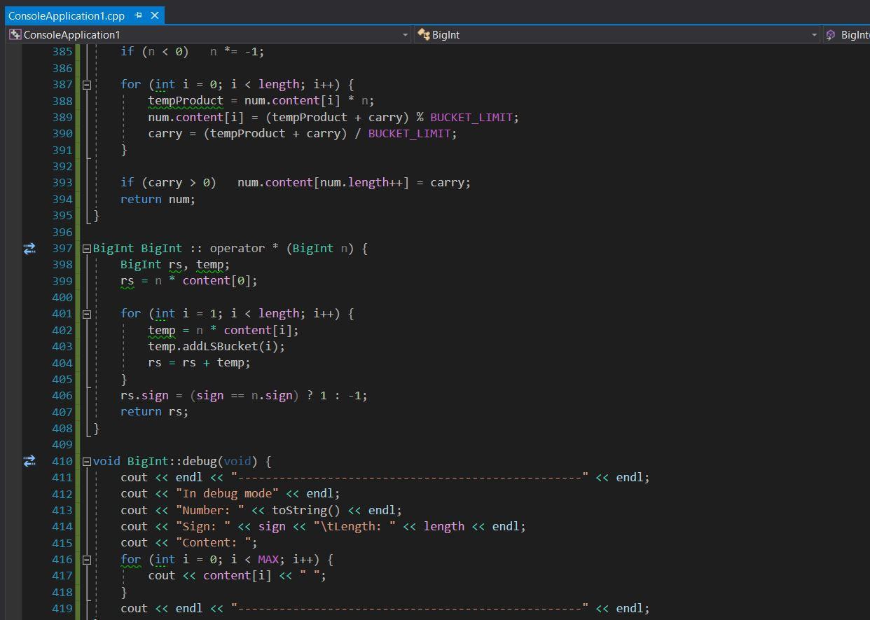 Solved I had asked previously for a BigInt C++ code | Chegg.com
