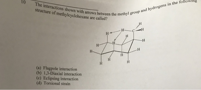 Solved o The interactions shown structure of | Chegg.com