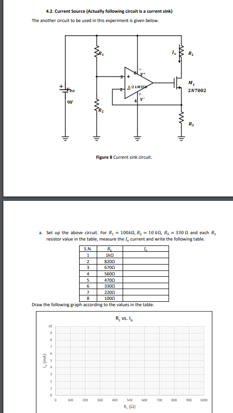 Solved 4.2. Current Source (Actually following circuit is a | Chegg.com