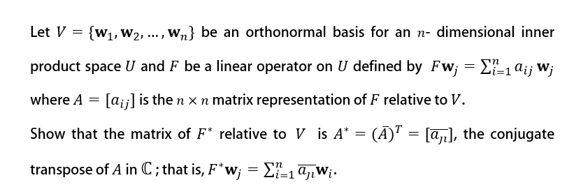 Solved Let V = {W1,W2, ..., wn} be an orthonormal basis for | Chegg.com