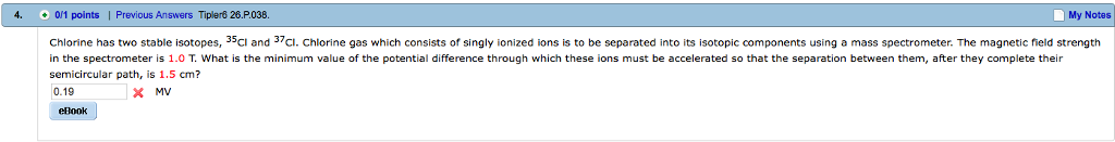 Solved Chlorine has two stable isotopes, 35Cl and 37Cl. | Chegg.com