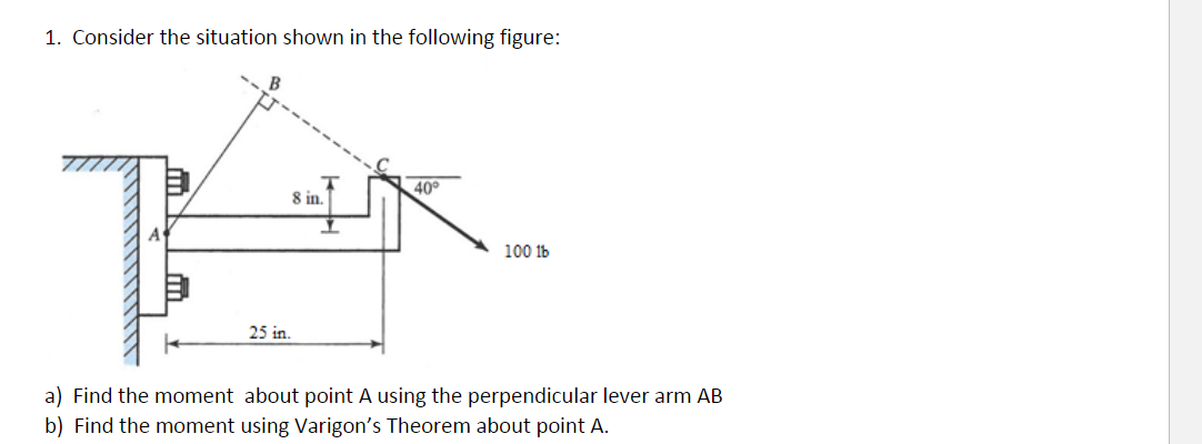 Solved 1. Consider the situation shown in the following | Chegg.com