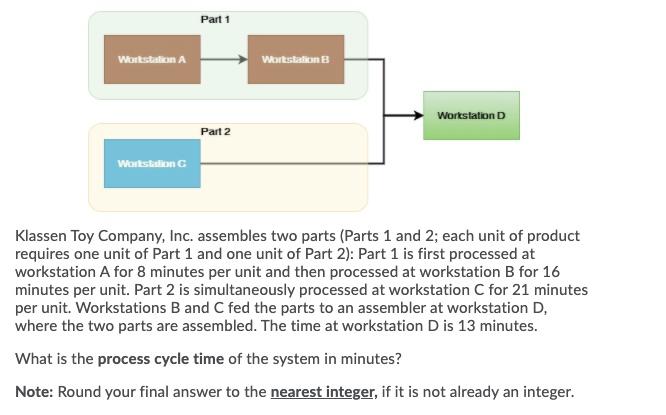 Solved Part 1 Workstation A Workstations Workstation D Part | Chegg.com