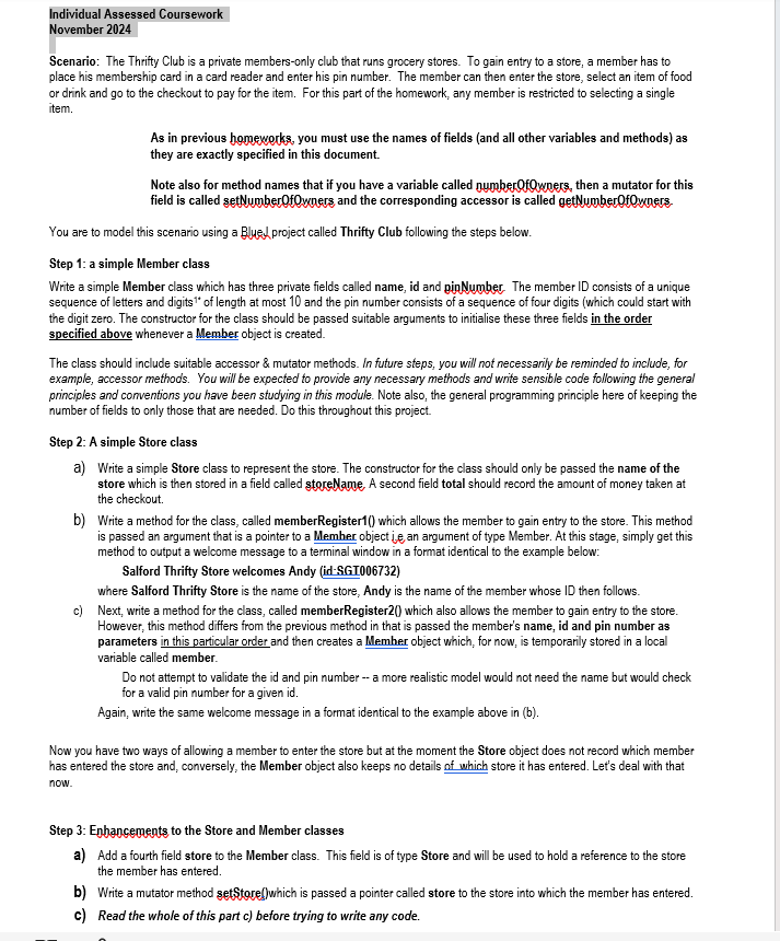 Solved by an EXPERT Individual Assessed CourseworkNovember 2024Scenario ...
