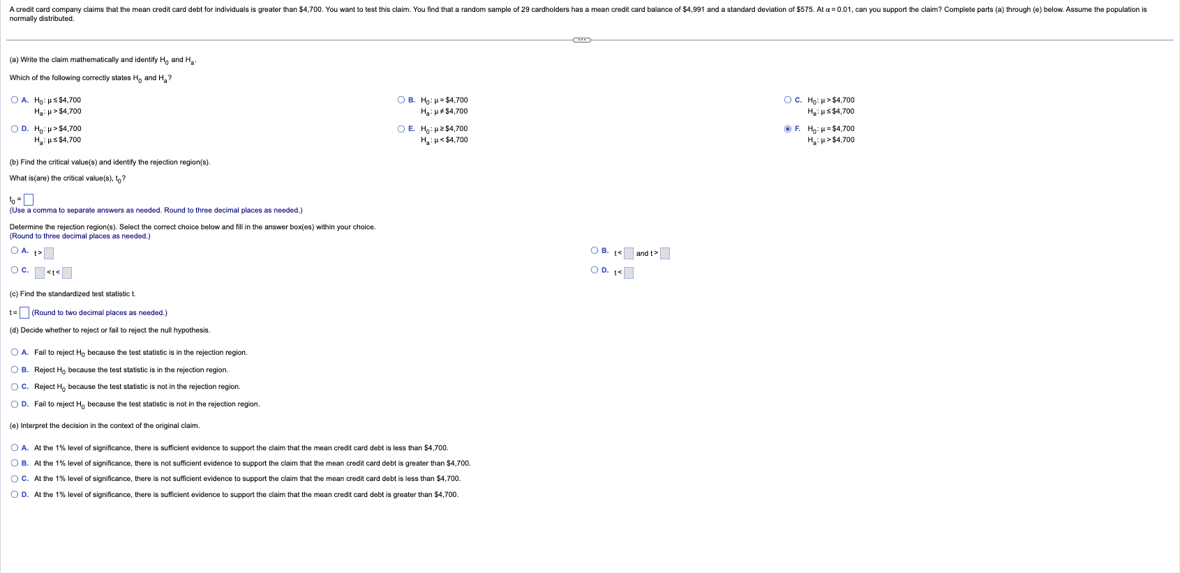 Solved (a) Write the claim mathematically and identify H0 | Chegg.com