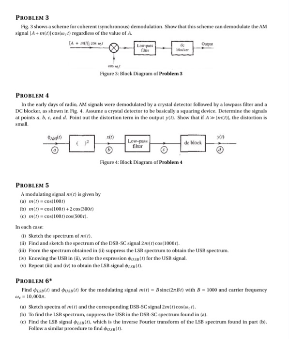 Solved PROBLEM 3 Fig. 3 shows a scheme for coherent | Chegg.com