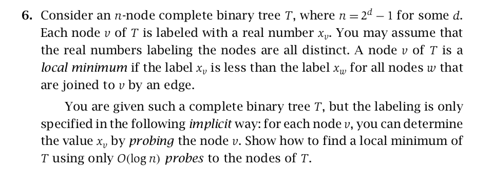 2. (25) [Divide and conquer: local minimum node] | Chegg.com