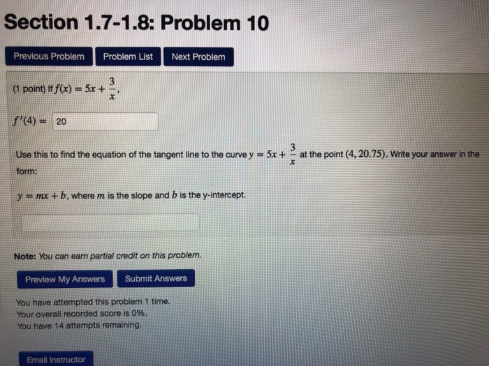 Solved Section 1.7-1.8: Problem 10 Previous ProblemProblem | Chegg.com