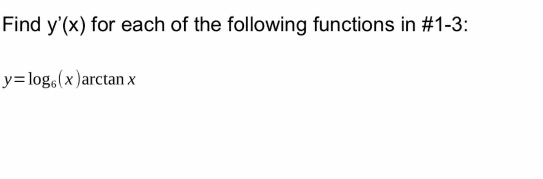 Solved Find y'(x) ﻿for each of ﻿the following functions in | Chegg.com