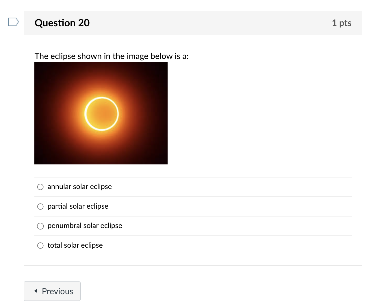Solved The eclipse shown in the image below is a: annular | Chegg.com Solved The eclipse shown in the image below is a: annular | Chegg.com