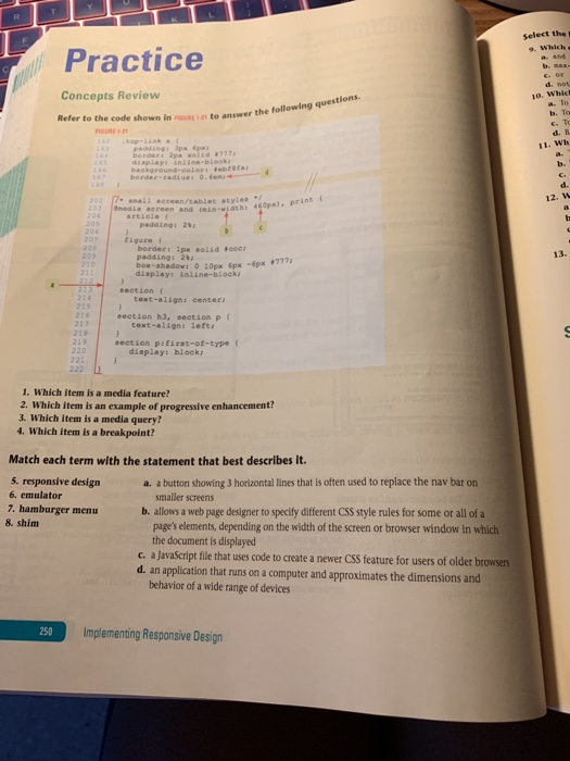 Solved Select The 9 Which E Practice Concepts Review 10 Chegg