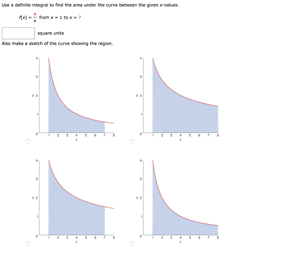 Solved Use a definite integral to find the area under the | Chegg.com