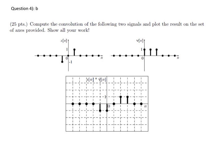 Solved Question 4): b (25 pts.) Compute the convolution of | Chegg.com