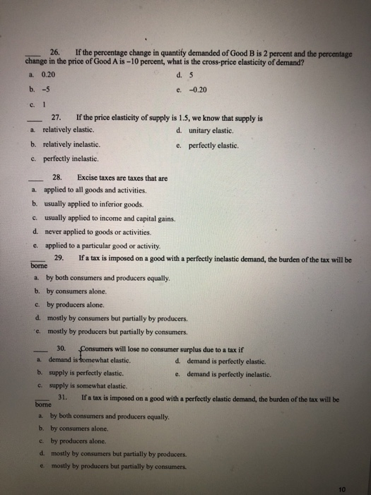 Solved 26 If The Percentage Change In Quantity Demanded Of Chegg solved-26-if-the-percentage-change-in-quantity-demanded-of-chegg