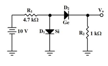 Solved Determine VD1, VD2, VR1, VR2, Vo, IR1, IR2, ID2 | Chegg.com