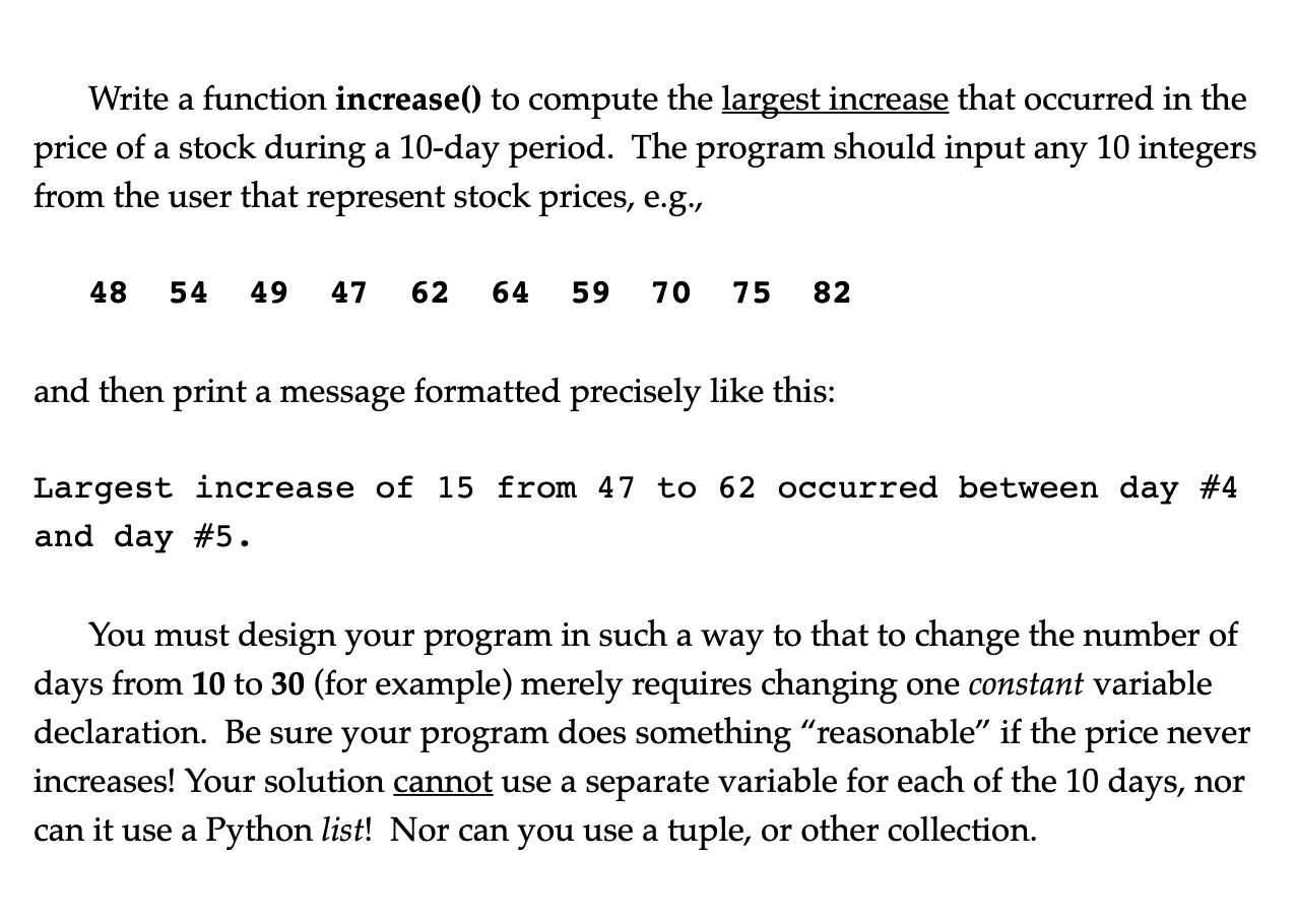 Solved use file increase.py Range 2 week Ppen lol / Avg. | Chegg.com