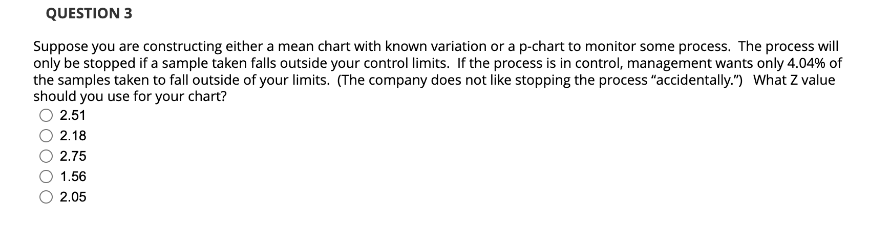Solved Suppose you are constructing either a mean chart with | Chegg.com