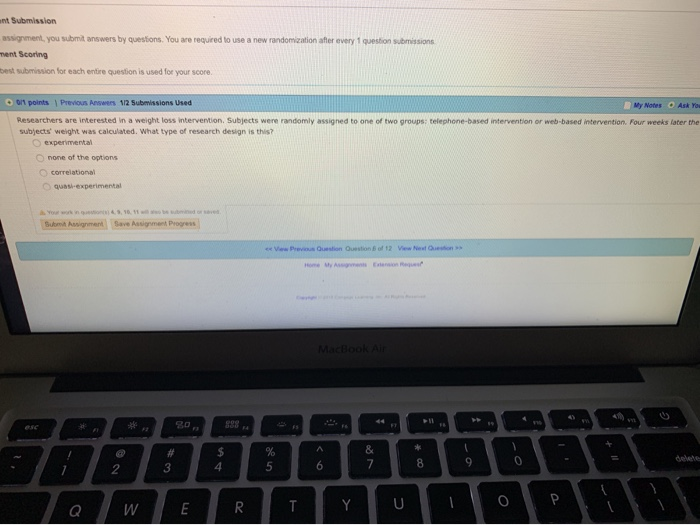 Solved nt Submission assignment, you submit answers by | Chegg.com