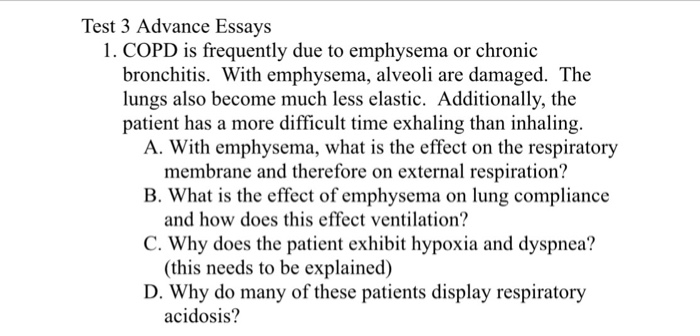Solved COPD is frequently due to emphysema or chronic | Chegg.com