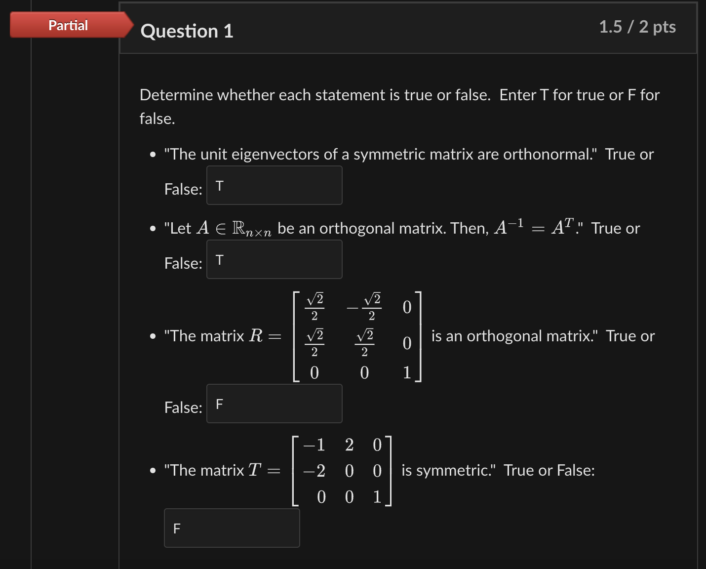 Solved Determine whether each statement is true or false. | Chegg.com