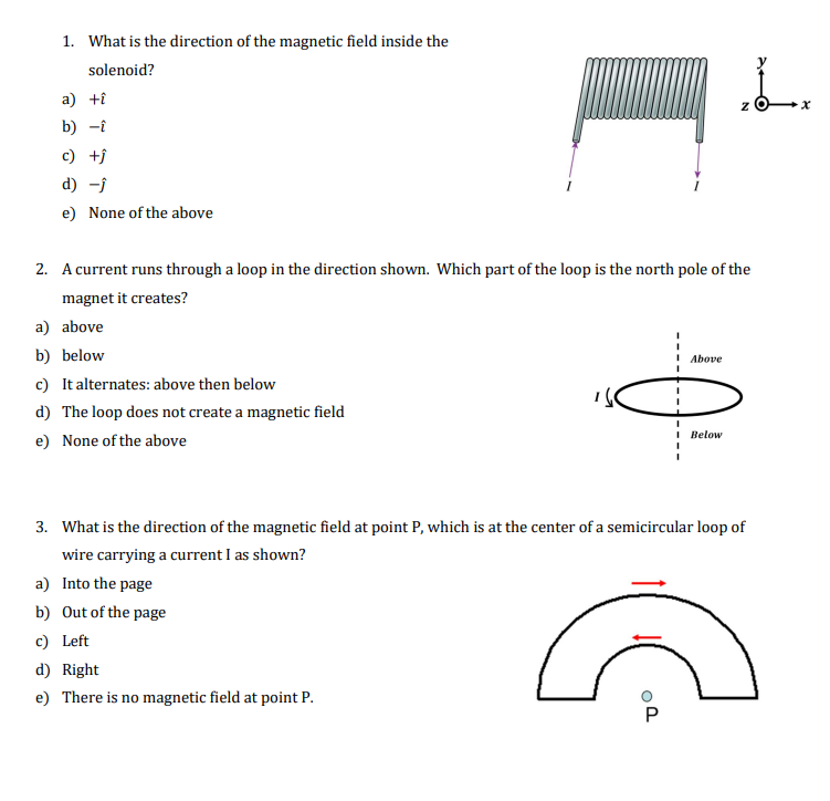 Solved 1. What is the direction of the magnetic field inside | Chegg.com