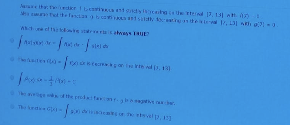 Solved Assume that the function is continuous and strictly | Chegg.com