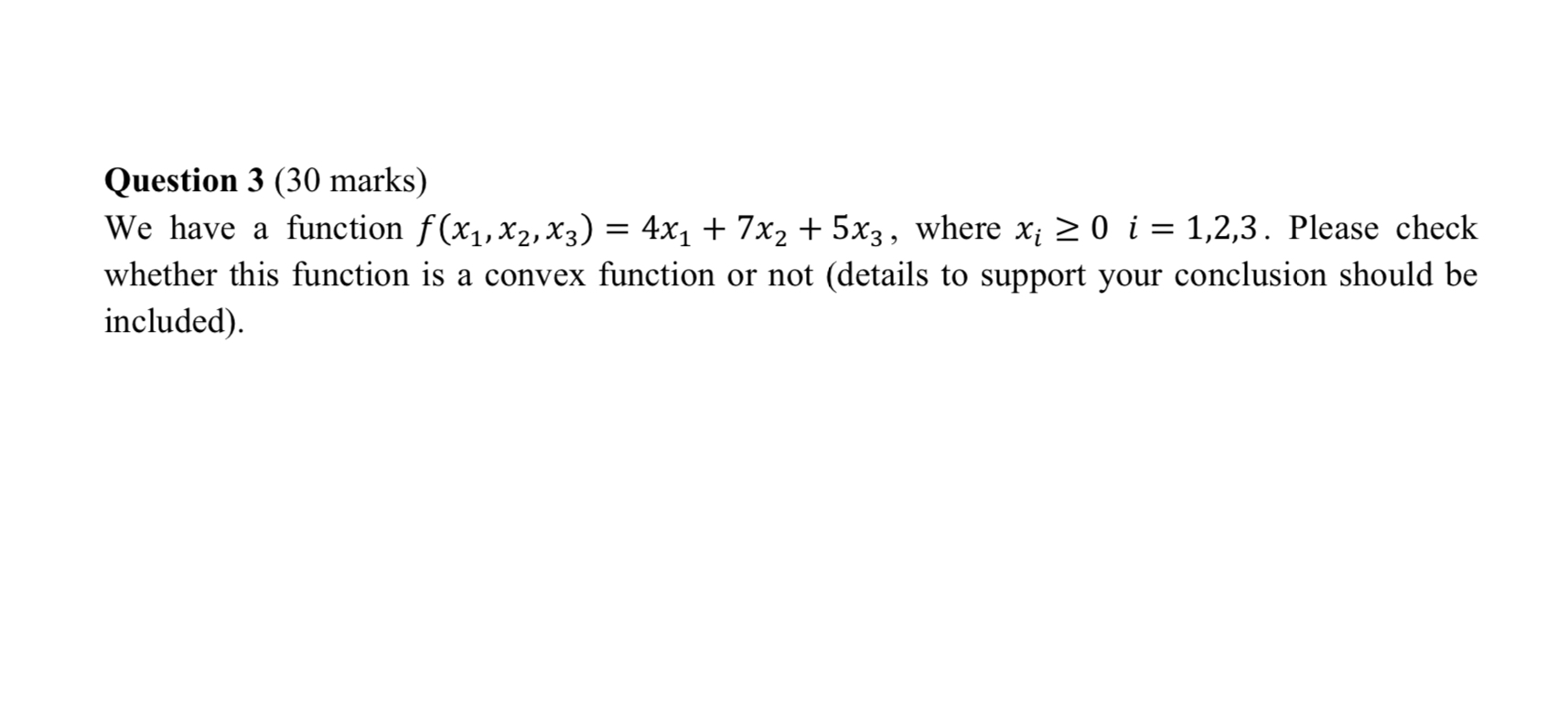 Solved Question 3 (30 marks) We have a function | Chegg.com